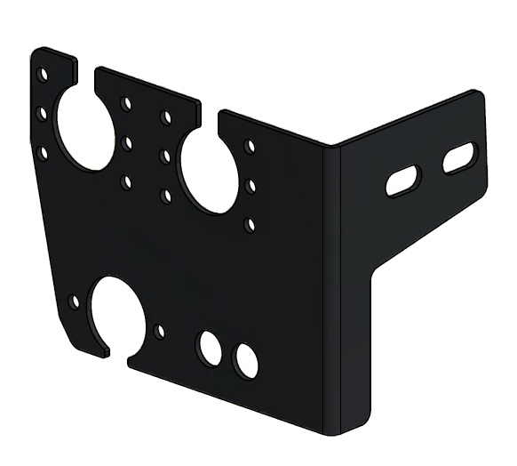 Asennuslevy DUO, ABS, 2xNATO tupelle - Alucar